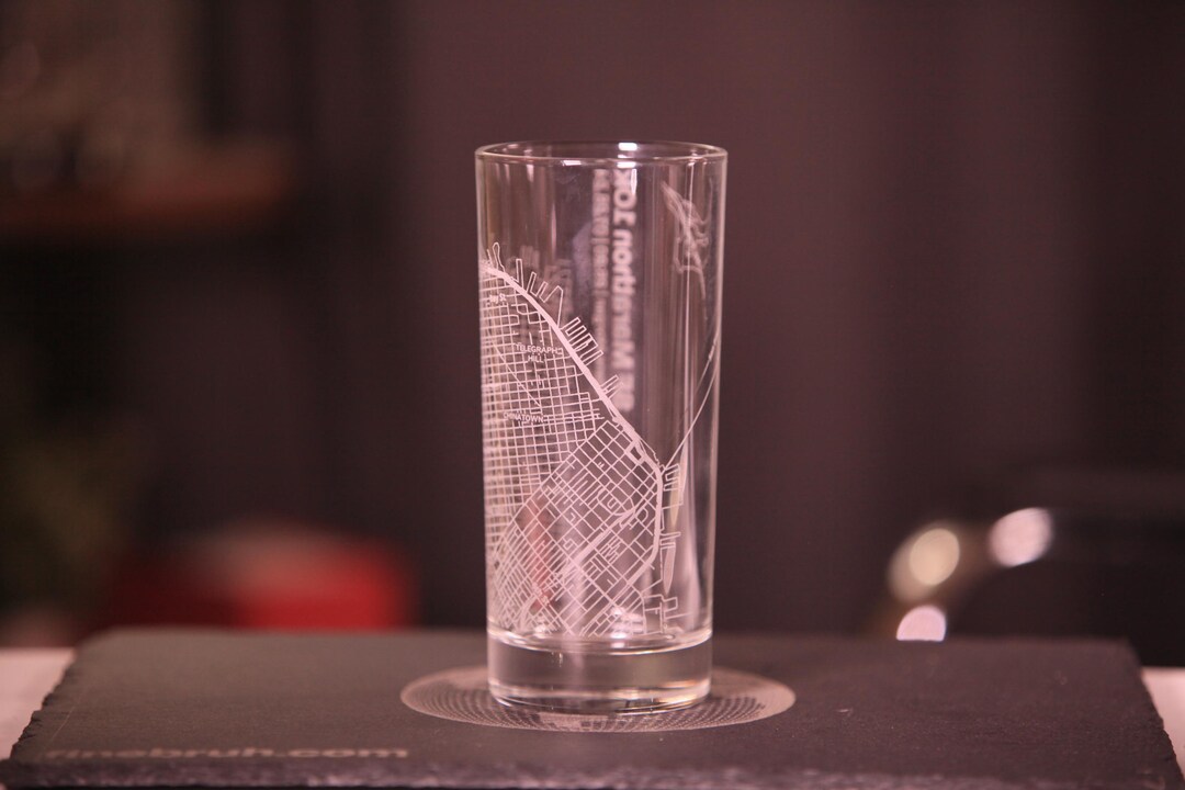 Custom Marathon, Trail, or Route Map Highball Glasses | Etched Beer ...