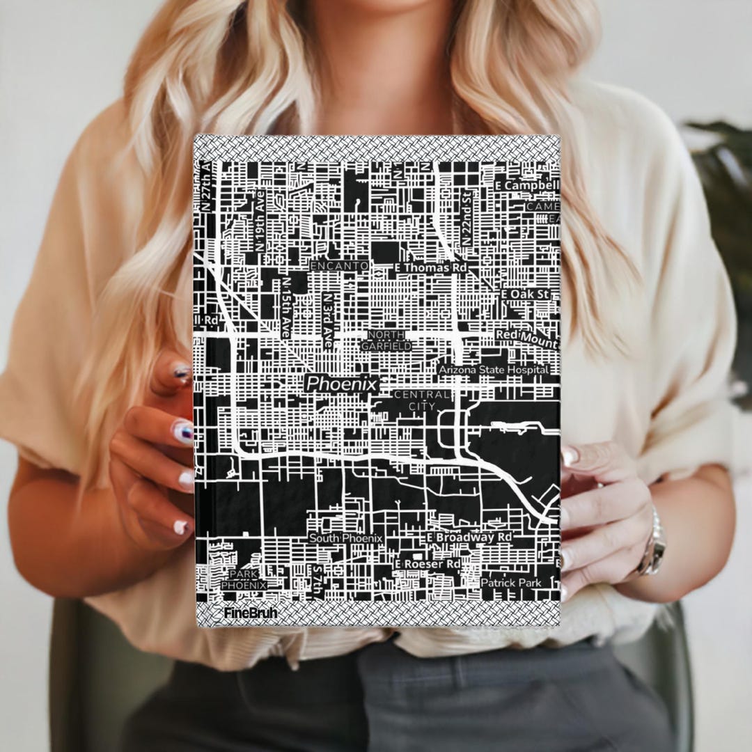 Custom Urban Map Journal - Ruled Line, City Planner Notebook, Travel ...