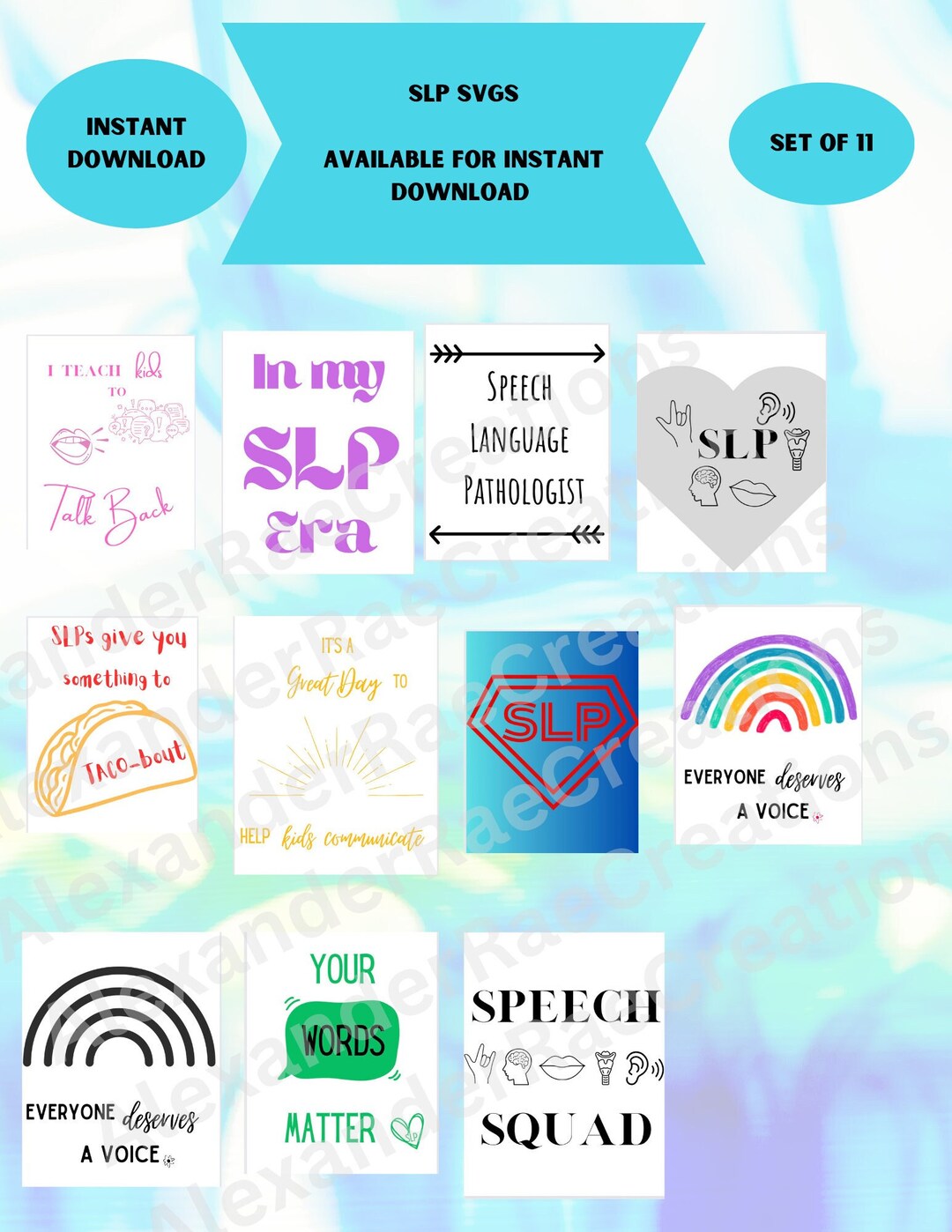 SLP Svgs Set of 11 Available for Instant Download - Etsy