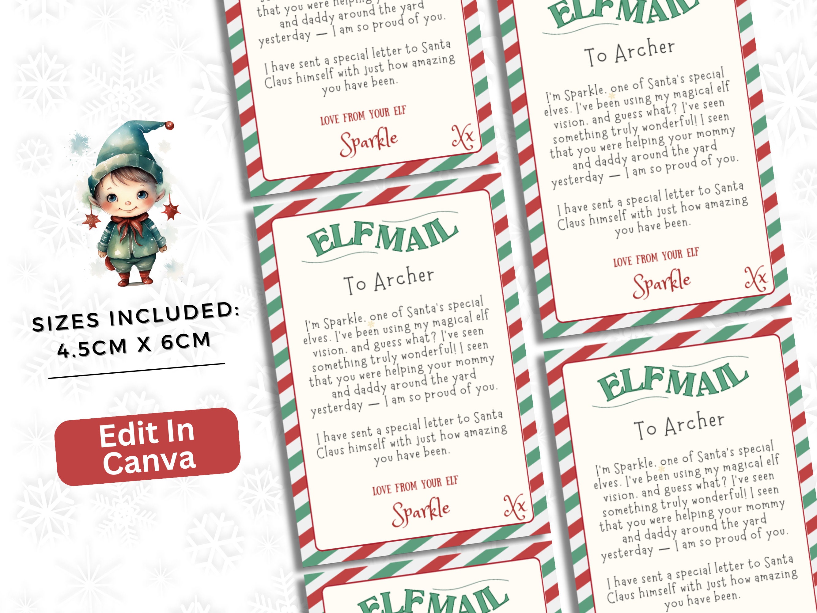 Printable MINI Elf Letter, Hello From Your Elf, Elf Printable Letter ...