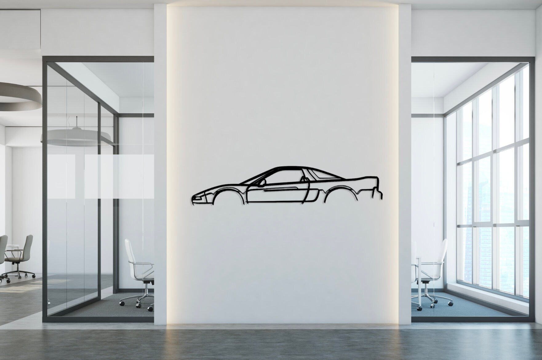 Acura NSX Silhouette Car Metal Wall Art, Mustang Garage Wall Decor ...