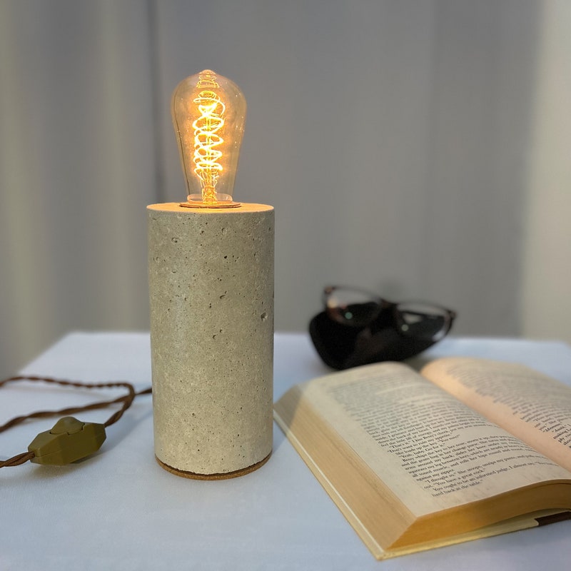 Concrete Lamp - Etsy
