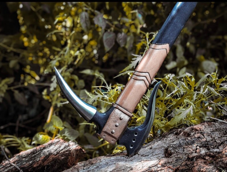 Hand Forged Horseman's Warpick, Medieval Viking Axe, Carbon Steel War ...
