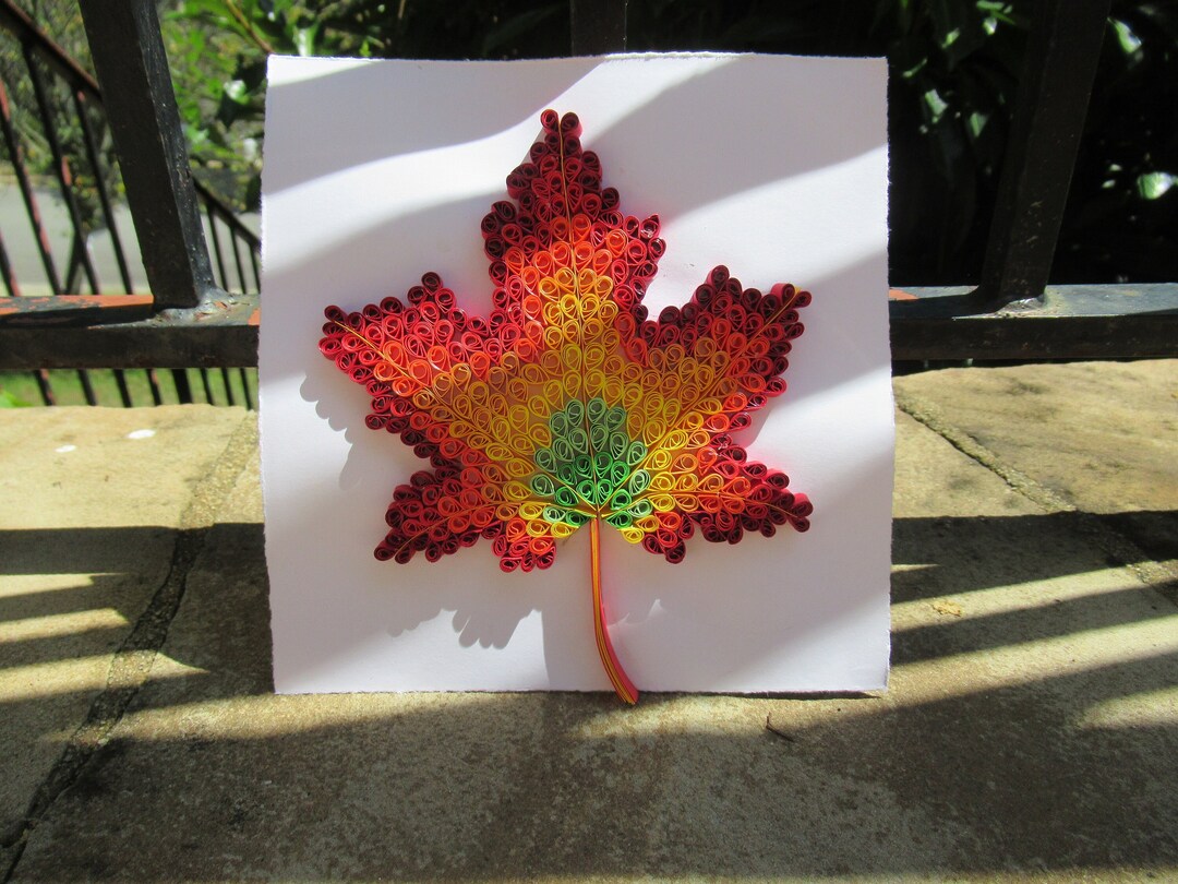 Gradient Fall Leaf Paper Quilling - Etsy