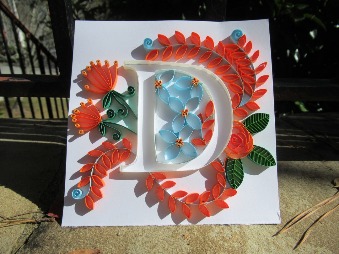 Alphabet Quilling Letter D - Etsy