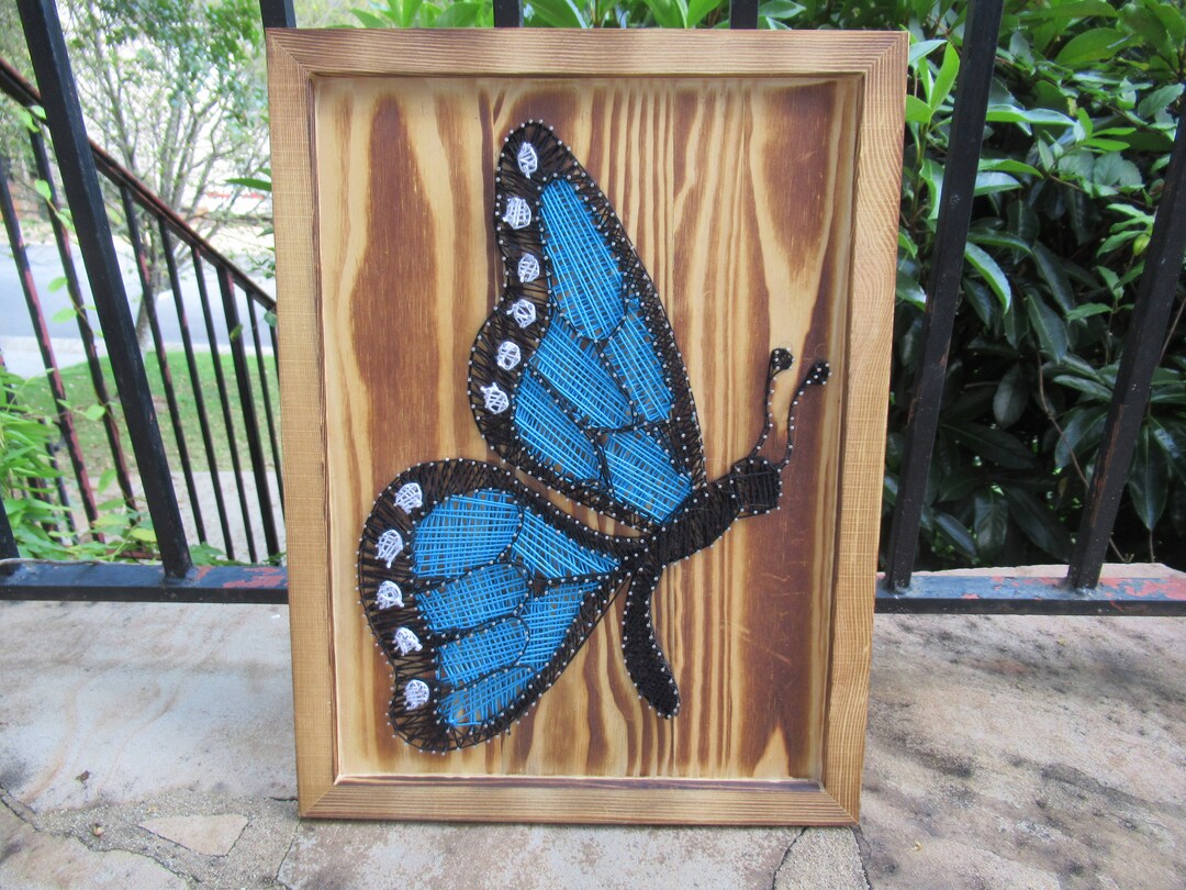Blue Butterfly String Art - Etsy