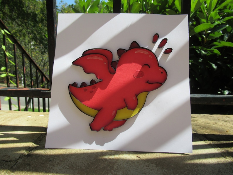 Red Baby Dragon Paper Quilling - Etsy