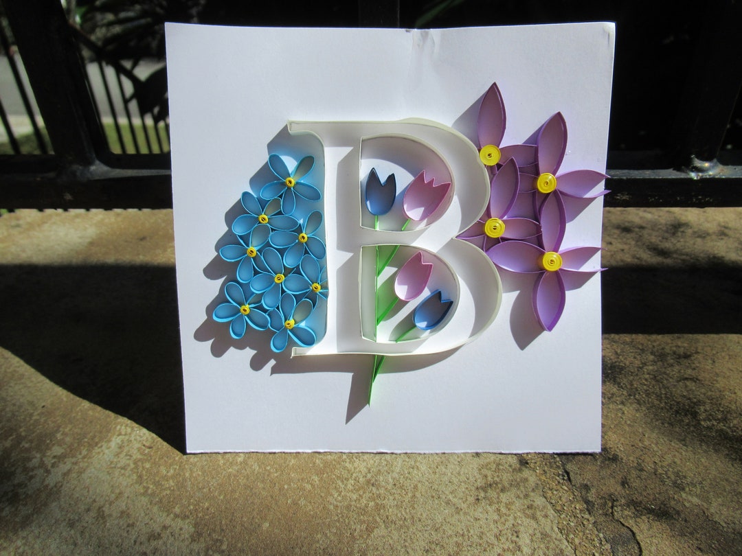 Alphabet Paper Quilling Letter B - Etsy