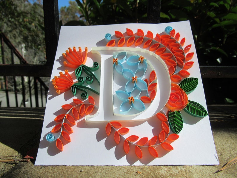 Alphabet Quilling Letter D - Etsy