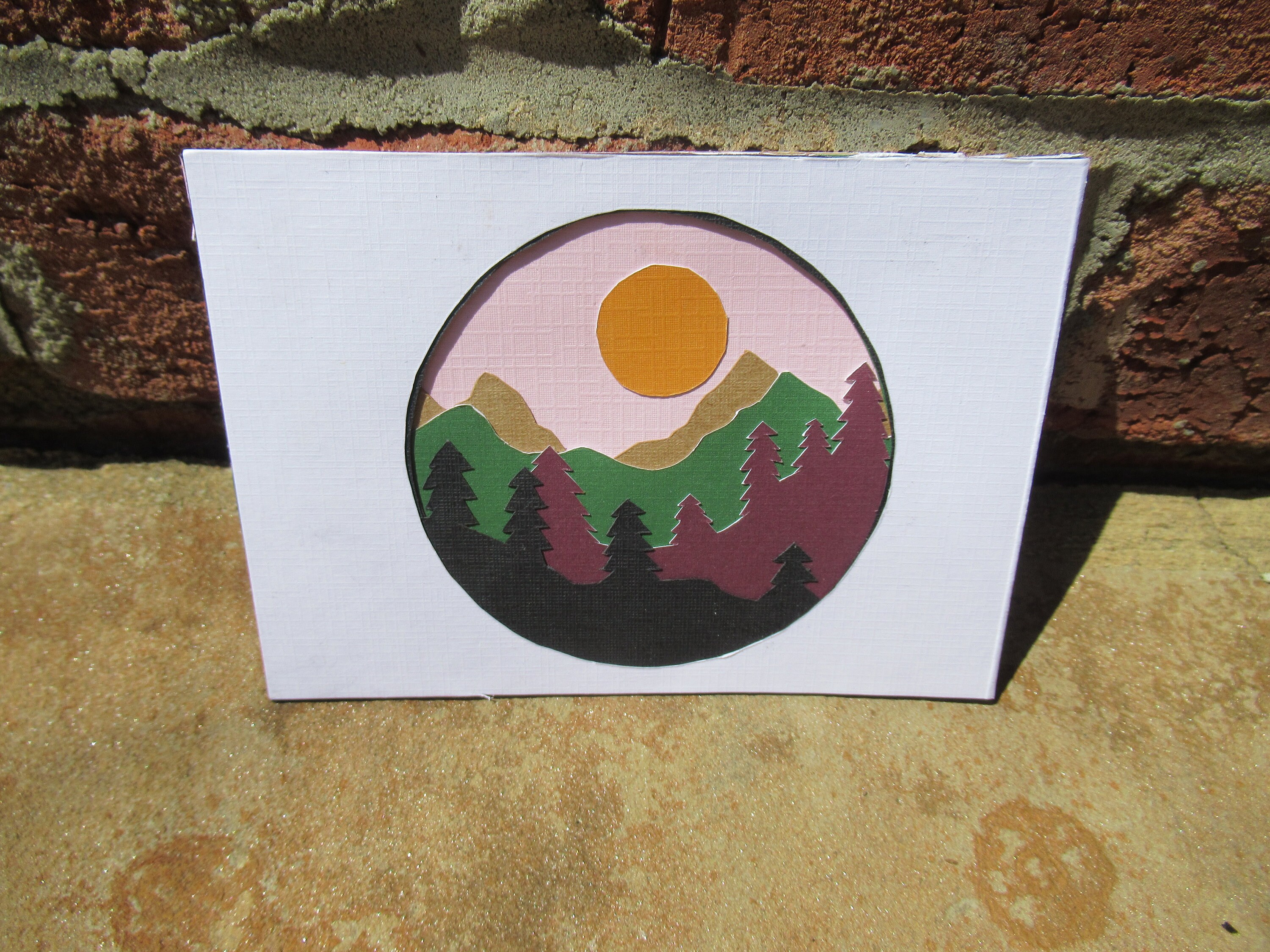 Sunset Mountain Layered Paper Landscape - Etsy