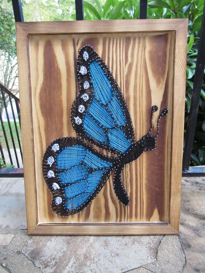 Blue Butterfly String Art - Etsy