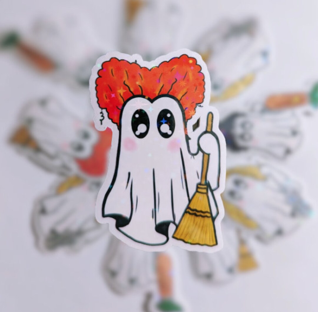 Winifred Sanderson Sticker Ghost Hocus Pocus, Holographic Sticker - Etsy