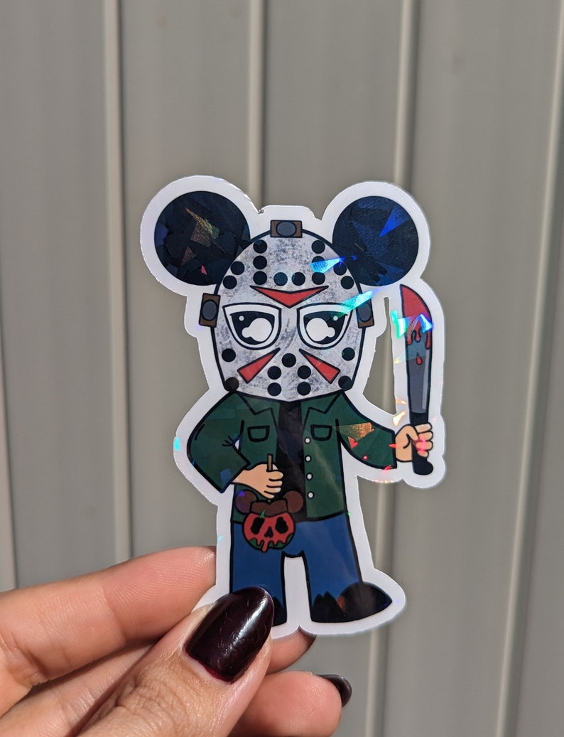 Jason Sticker, Holographic Vinyl Sticker, Halloween Sticker, Jason ...