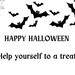 Trick or Treat Halloween Door Sign - Print at Home A4 - Help Yourself ...
