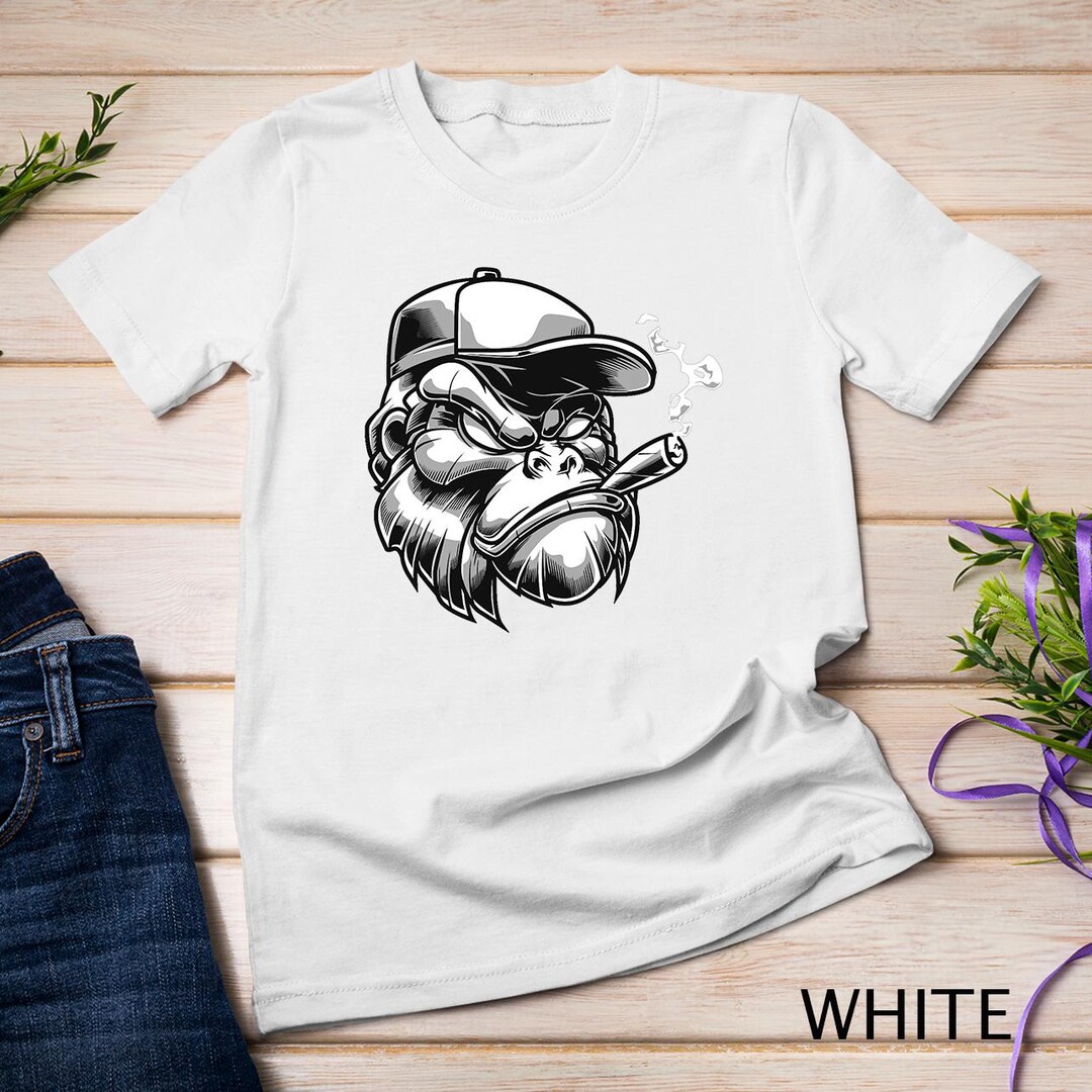 Cigar Smoking Gorilla Silverback Monkey Ape Gift T-shirt Sweatshirt - Etsy