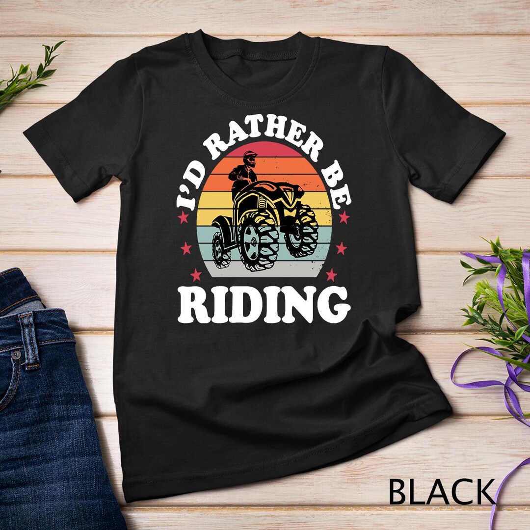 I'd Rather Be Riding Funny ATV Quad Bike Racing MX Gift Pullover Hoodie ...
