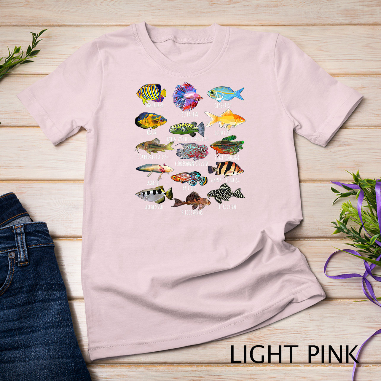 Fishkeeping Fish Species Biology Types of Aquarium Fish T-shirt ...