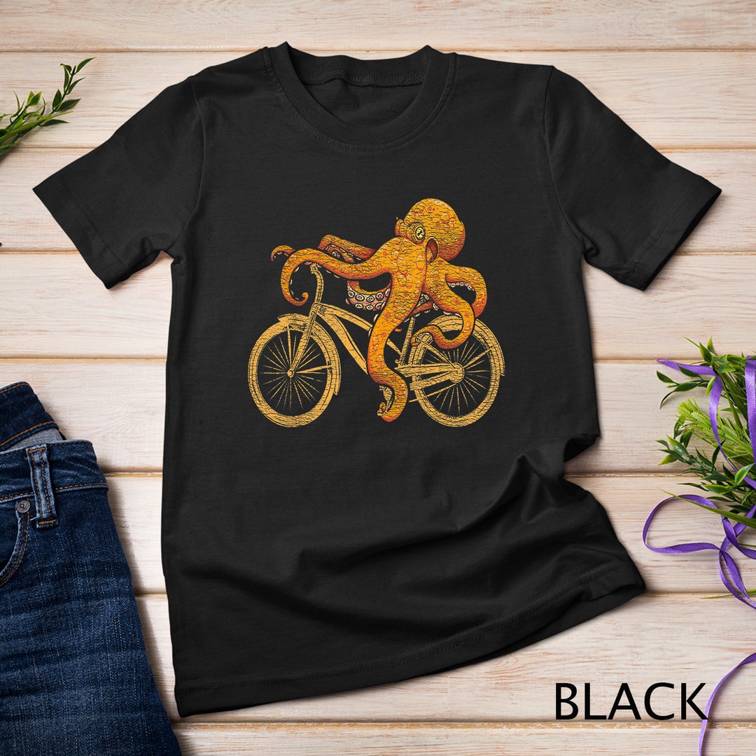 Octopus Riding Bicycle Octopus Lover T-shirt Sweatshirt - Etsy