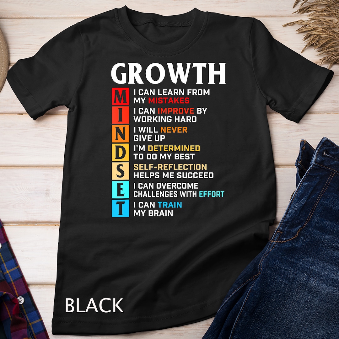 Growth Mindset Definition Motivational Quote Inspiration T-shirt ...