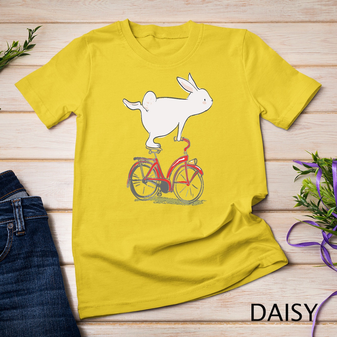 Cute Bunny Rabbit on Bike Cycling Bicycle T-shirt Sweatshirt - Etsy