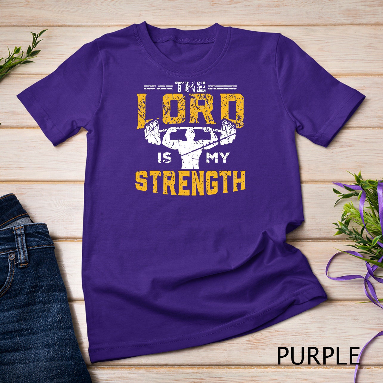 Jesus Workout the Lord is My Strength Christian Gym T-shirt Sweatshirt ...