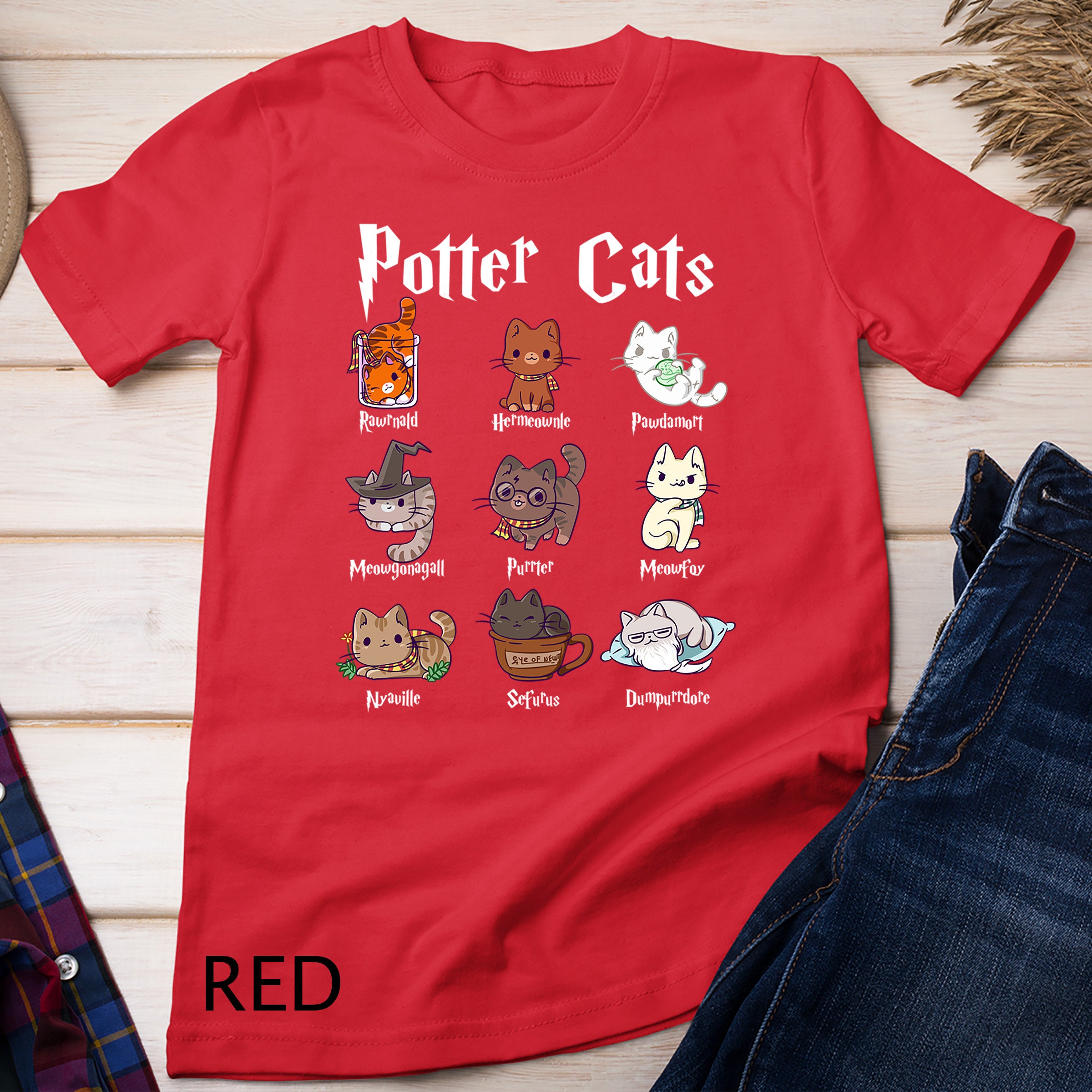 Potter Cats Cute Harry Pawter Kitten Gifts for Her T-shirt Sweatshirt ...