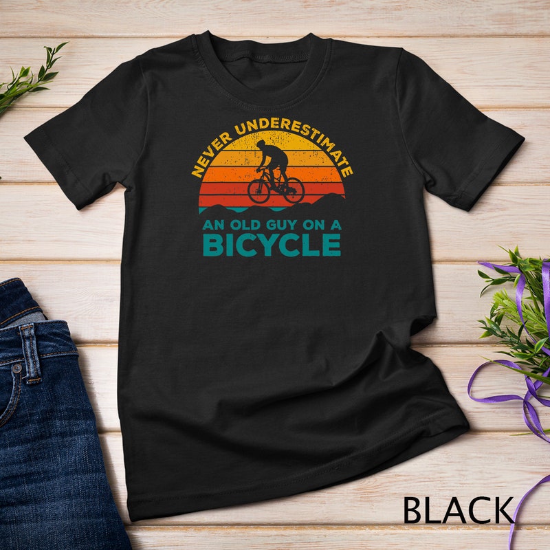 Old Man on a Bike T Shirt - Etsy