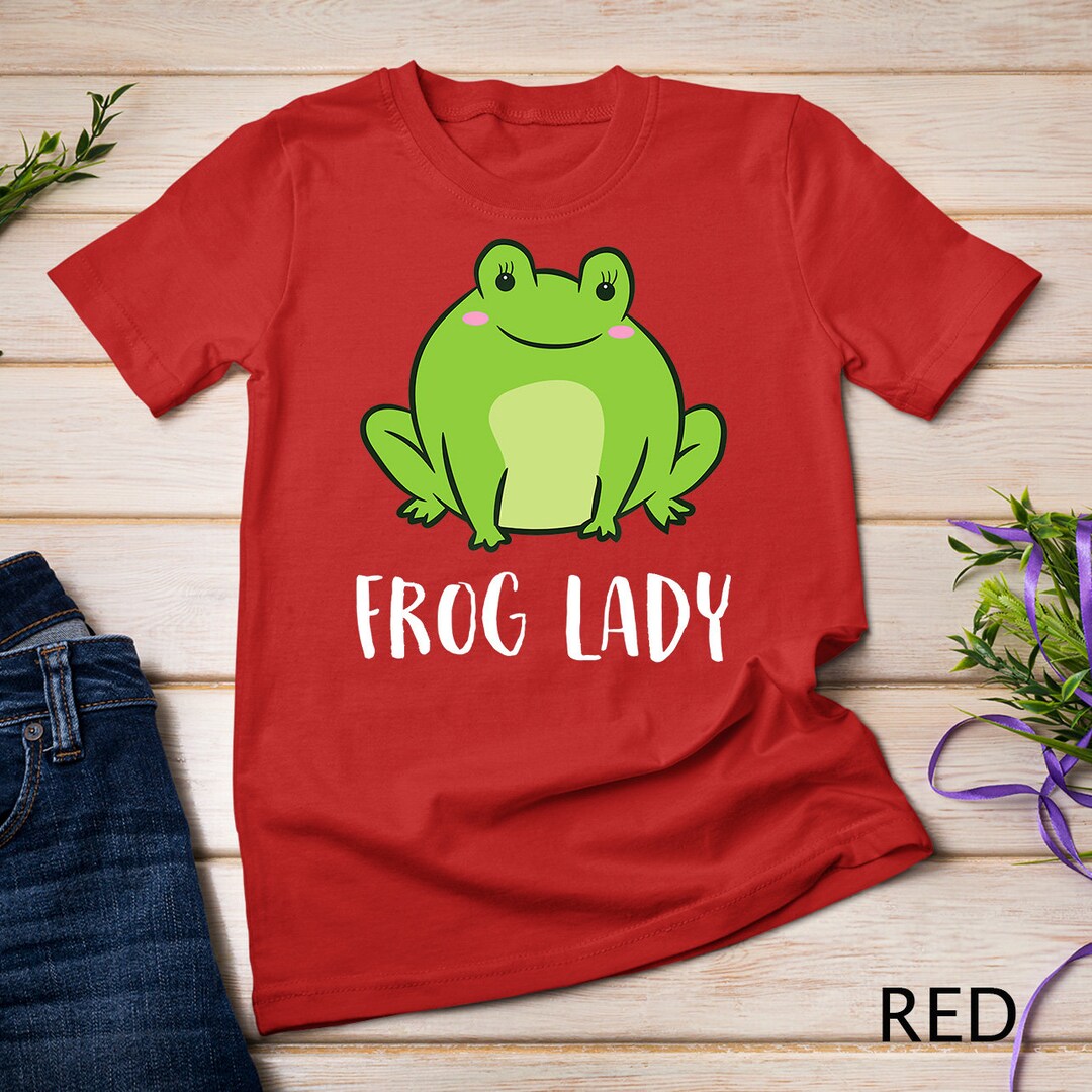 Cute Frog Lady Love Frogs Just a Girl Who Loves Frogs T-shirt ...