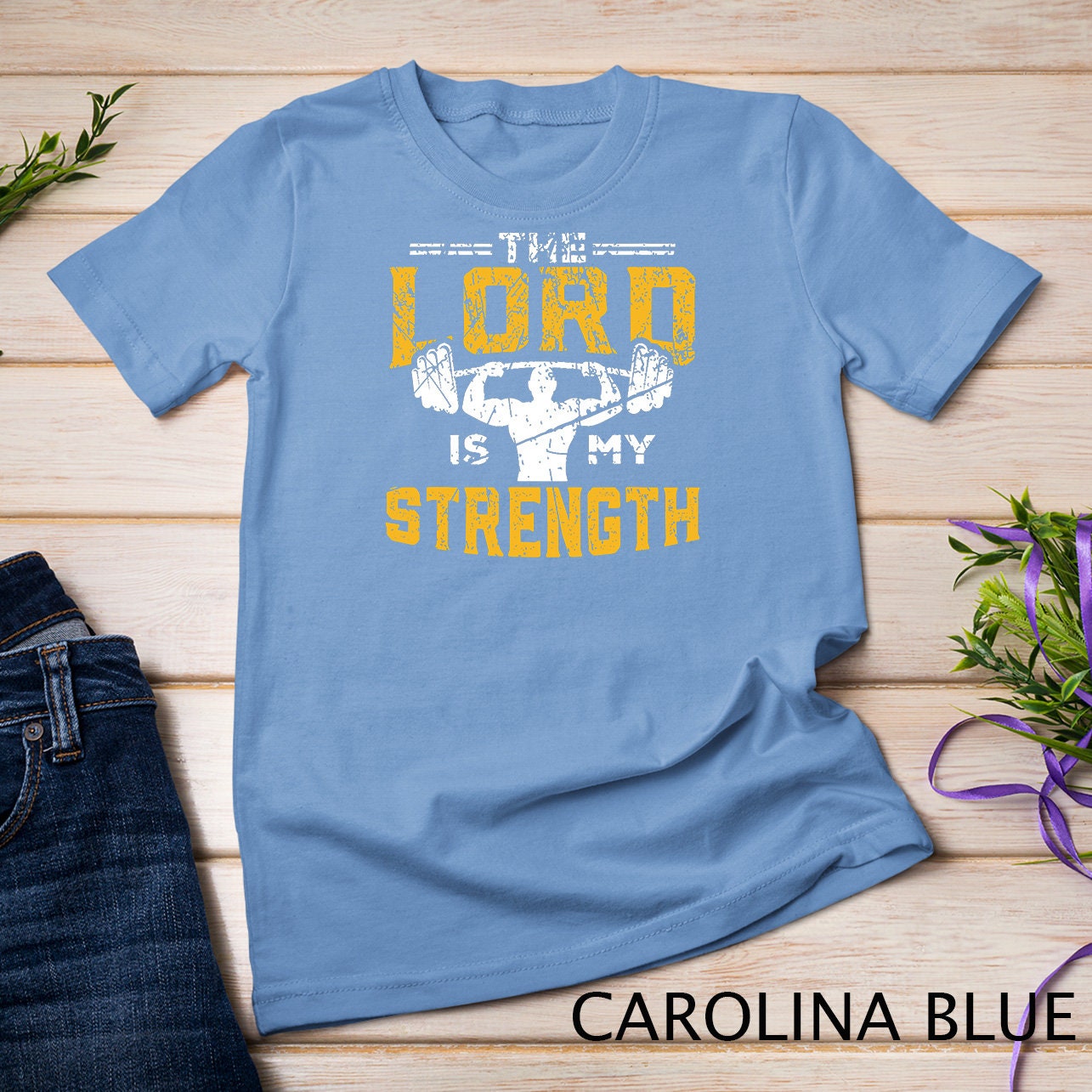 Jesus Workout the Lord is My Strength Christian Gym T-shirt Sweatshirt ...