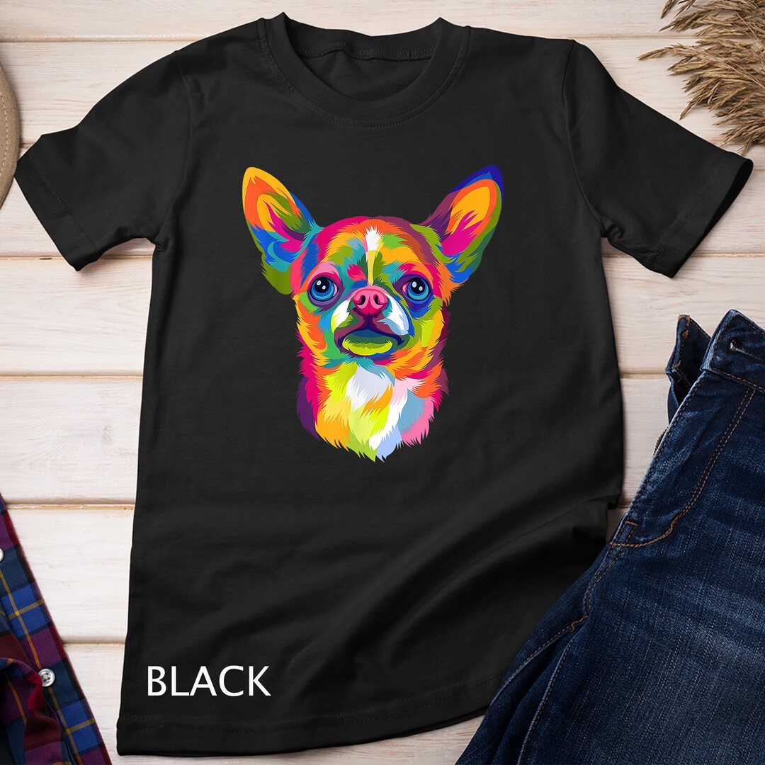 Pop Art Chihuahua Cute Paw Pet Gift Men Women Kids Dog Lover T-shirt ...