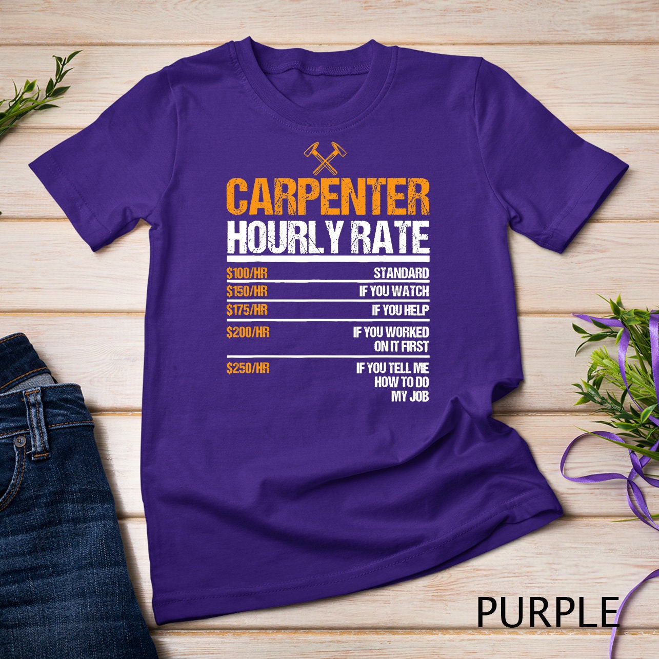 Carpenter Hourly Rate Funny Woodworking for Carpenters T-shirt ...