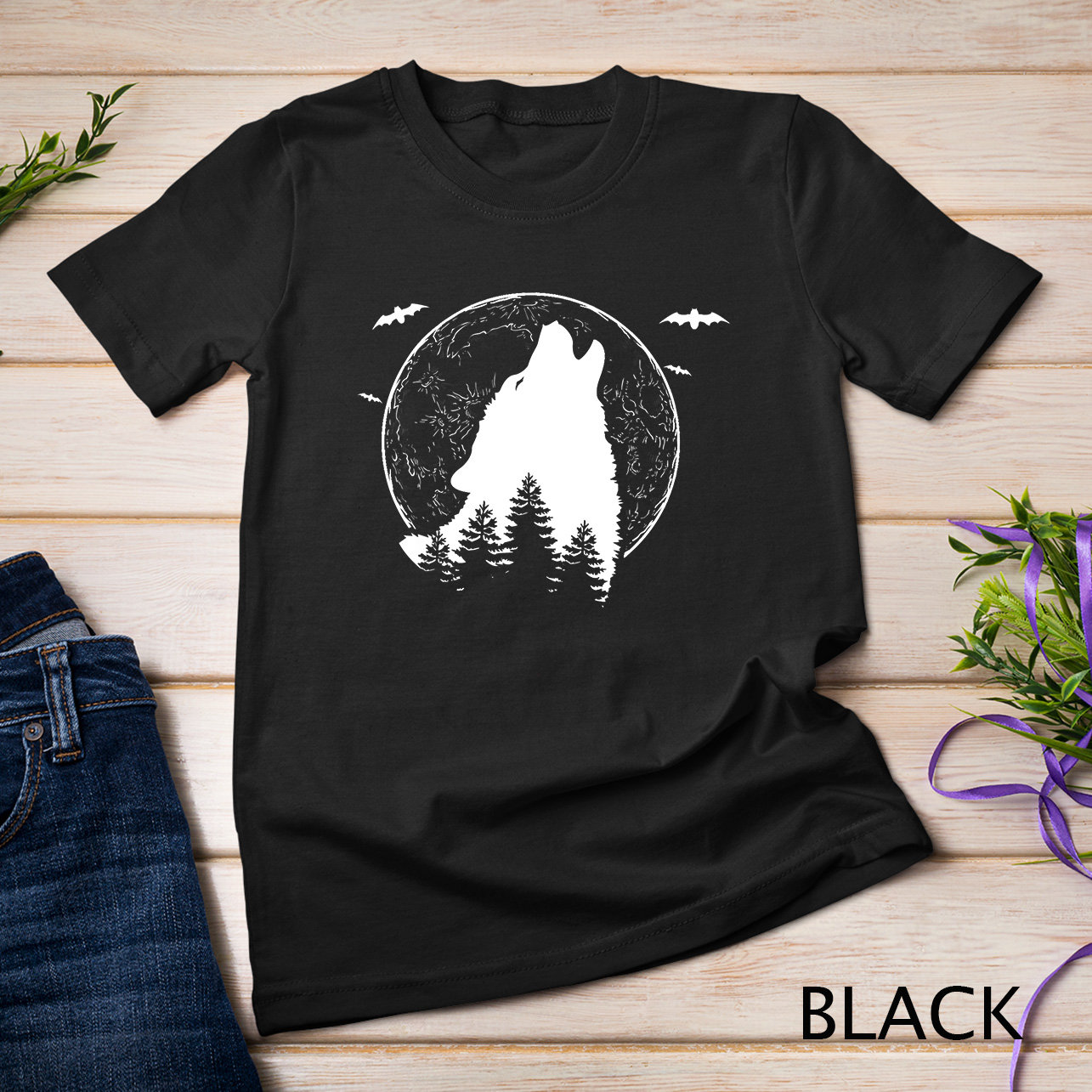 Wolf Werewolf Wolves Full Moon Guide Wolf Predatory Wolfpack T-shirt ...