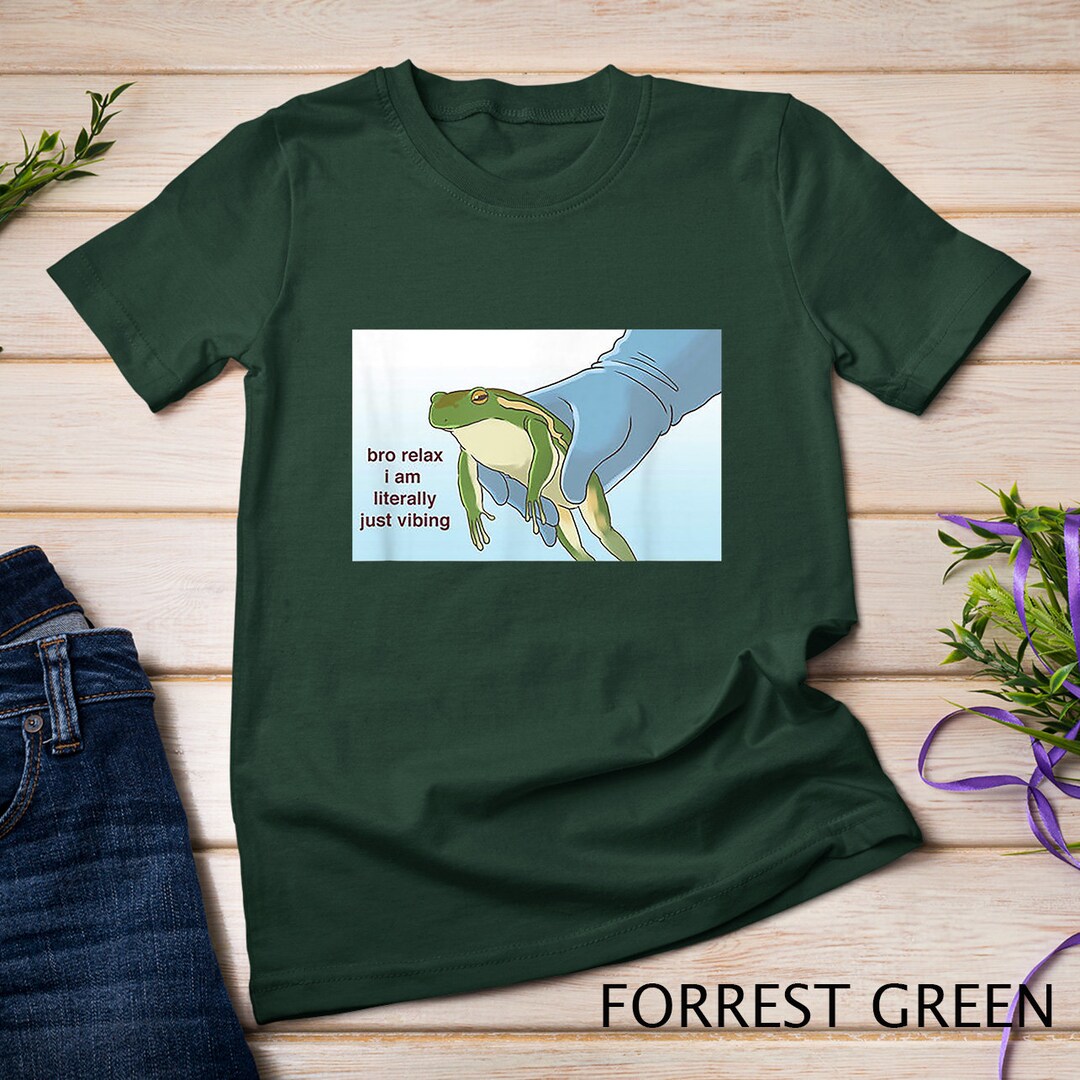 Bro Relax I Am Literally Just Vibing Meme Frog Lover Frogs - Etsy Bro Relax I Am Literally Just Vibing Meme Frog Lover Frogs - Etsy