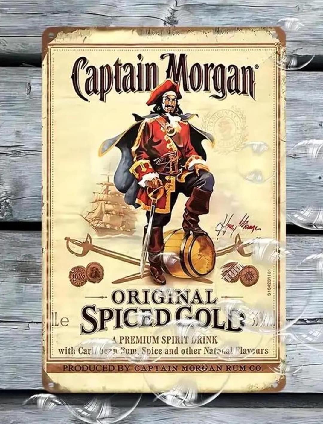 Captain Morgan - Reproduction Retro Vintage Tin Sign - 8x12 Inch - Etsy