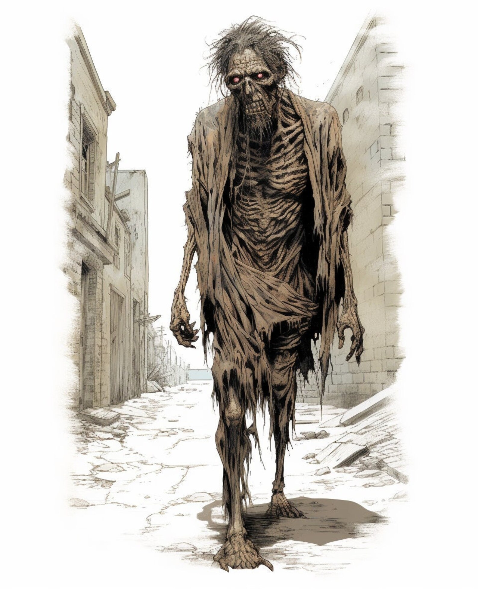 Zombie Digital Charcoal & Pencil Drawing - Based on Dayz Game, Download ...