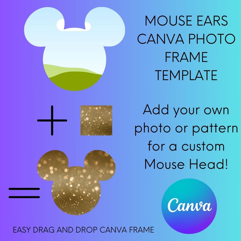 Canva Frame Mickey Mouse - Etsy