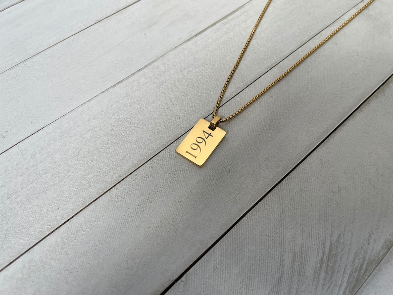 Mens Gold Custom Pendant Necklace, Personalized Name Necklace, Initial ...