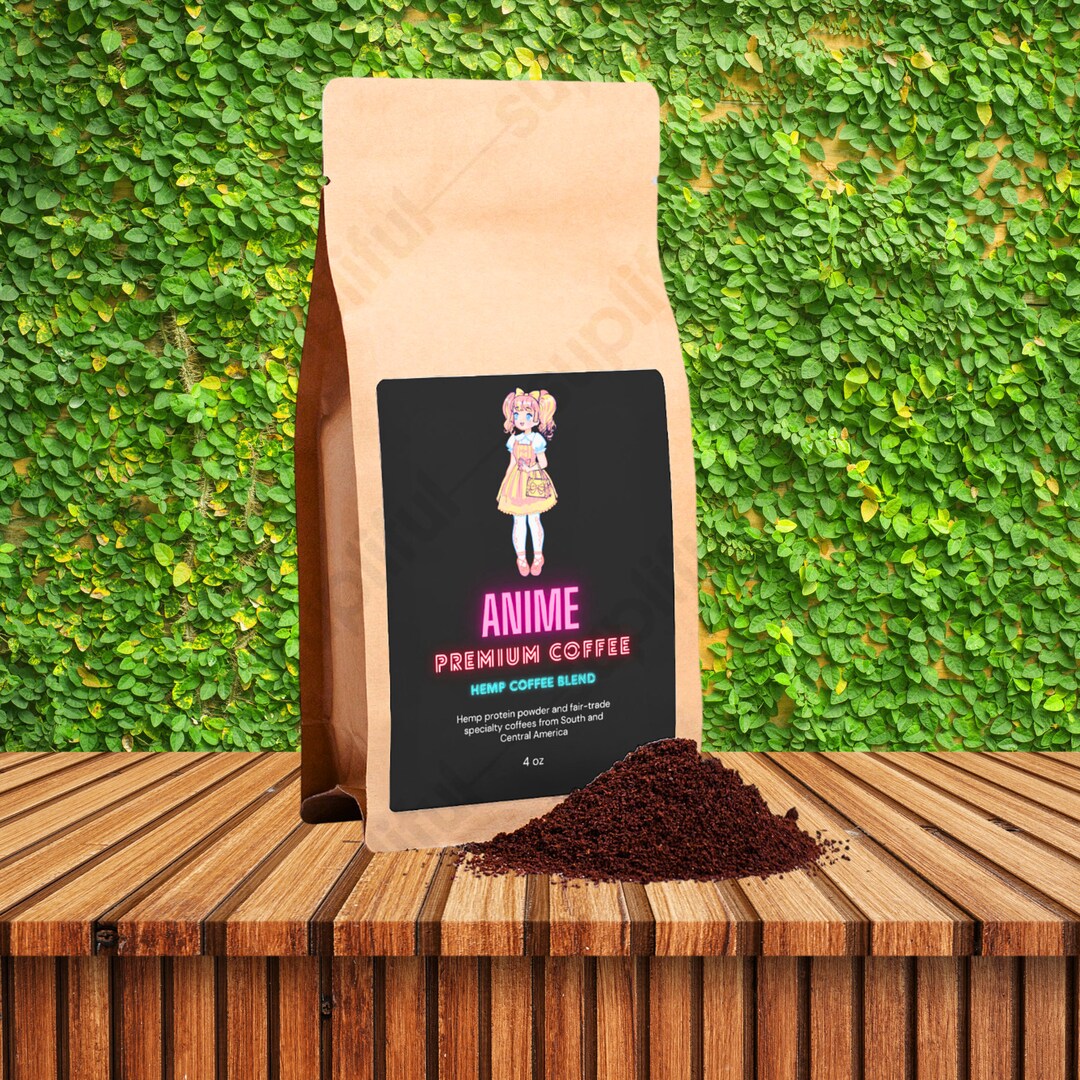Anime Hemp Coffee Blend Medium Roast 4-16oz - Etsy