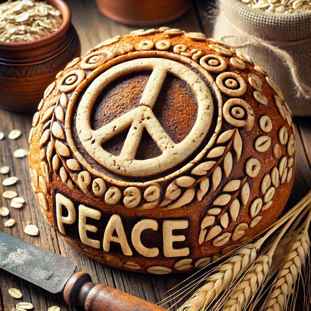 Peace Bread Recipe Digital Download Rustic Baking Breaking Bread Barley ...