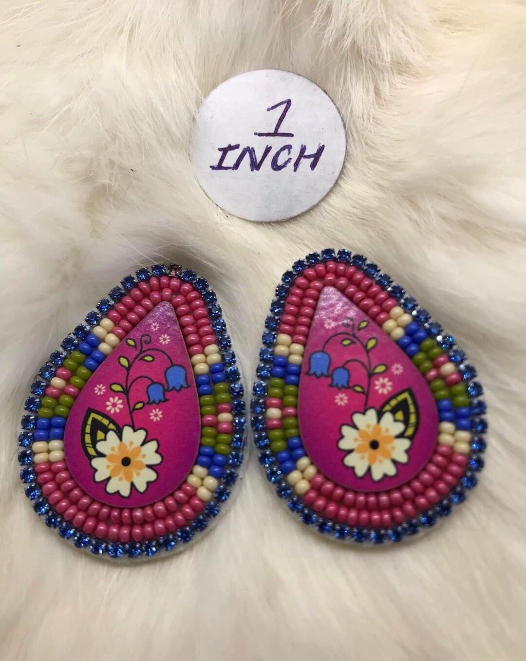 Earring Handcrafted Authentic Native Canadian Traditional Beadwork ...