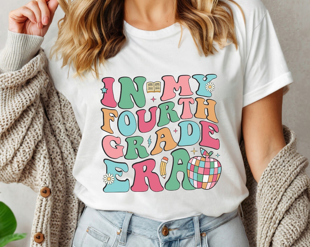 In My Fourth Grade Era Shirt, Back to School Elementary, Retro 4th ...