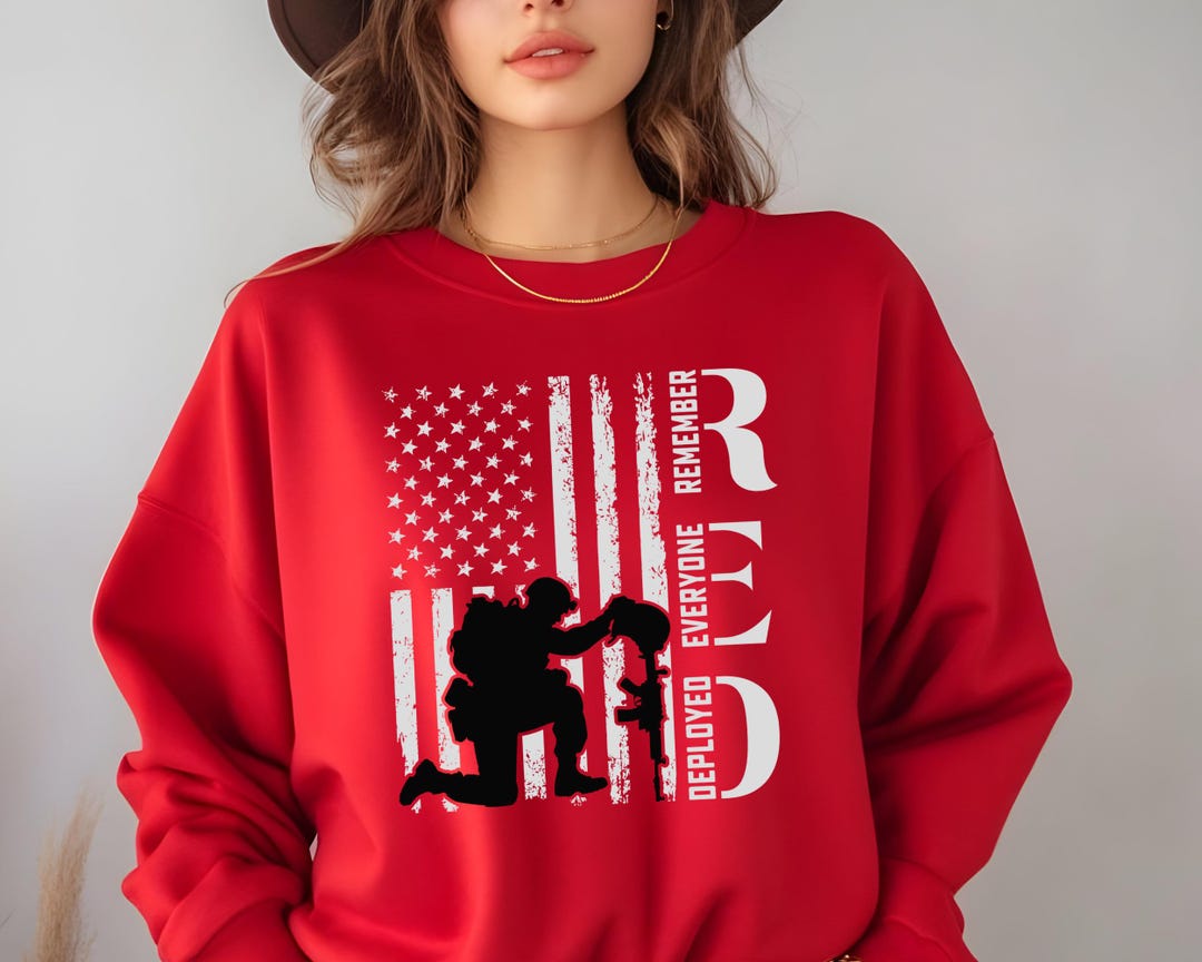 Remember Everyone Deployed Sweatshirt, American Flag Hoodie, Us Veteran ...