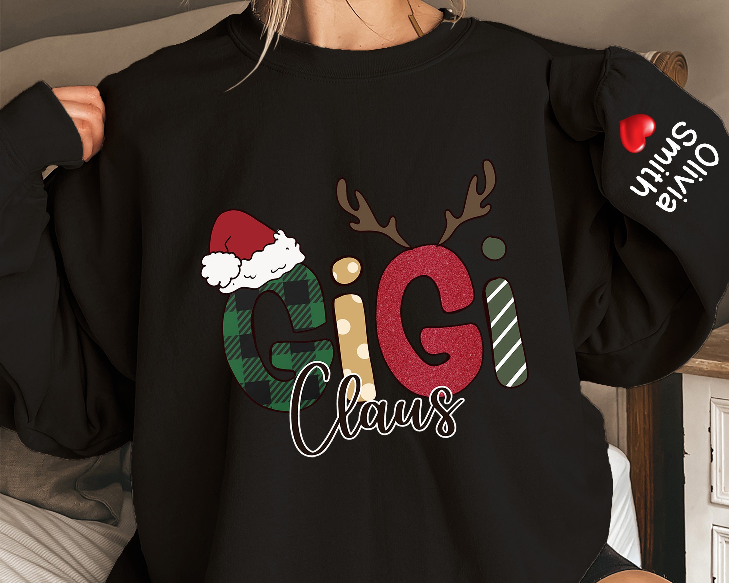 Custom Mimi Claus Sweatshirt, Christmas Mimi Claus Sweatshirt, Xmas ...