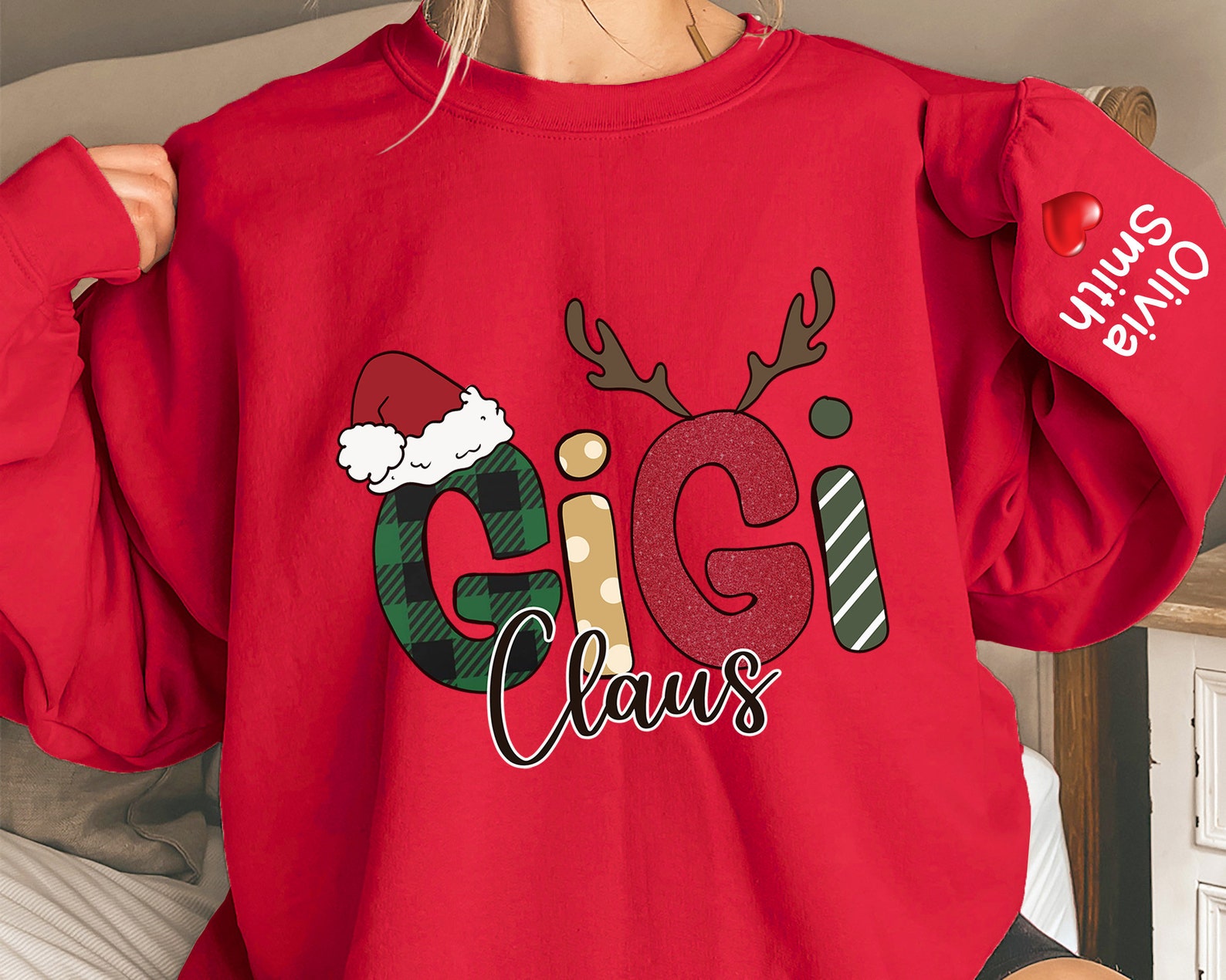 Custom Mimi Claus Sweatshirt, Christmas Mimi Claus Sweatshirt, Xmas ...