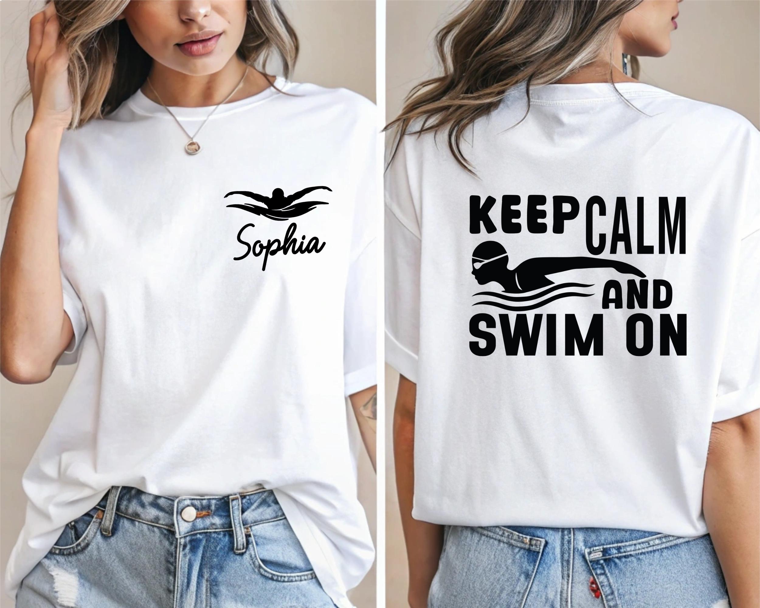 Personalized Swimmer Shirt With Name, in My Swim Era Tshirt, Custom ...
