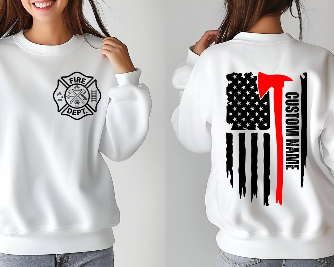 Personalized Firefighter Sweatshirt, Gift for Firefighter, Custom ...
