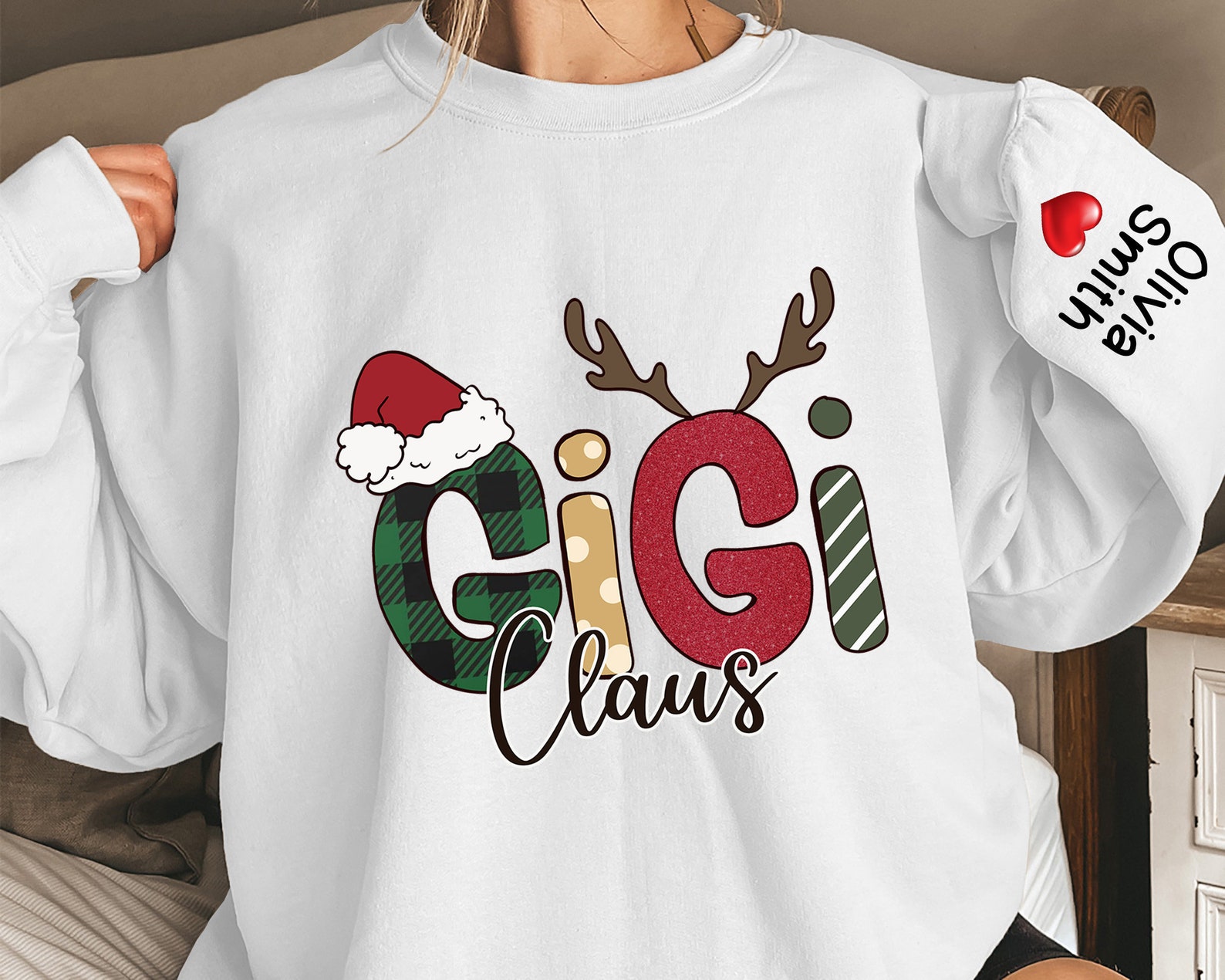 Custom Mimi Claus Sweatshirt, Christmas Mimi Claus Sweatshirt, Xmas ...