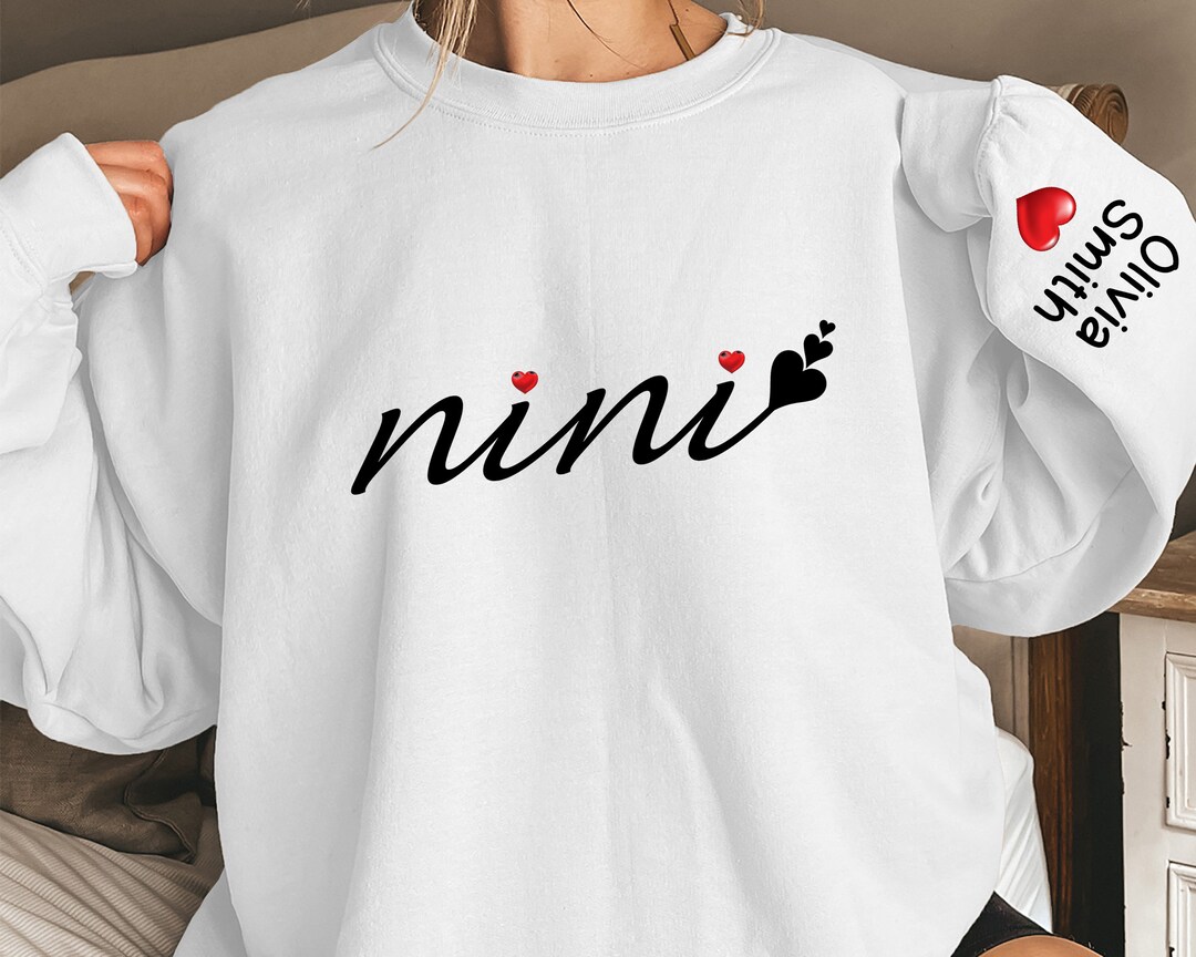 Personalized Nini Sweatshirt, Custom Nini Sweatshirt, Gift for Granny ...