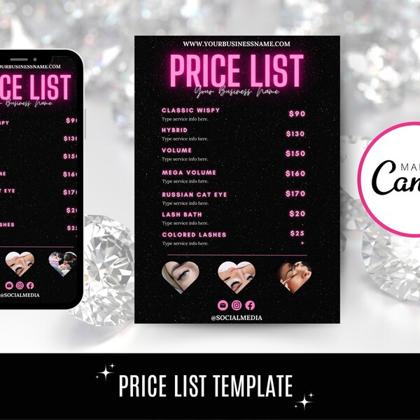 Nail Tech Price List Instagram - Etsy