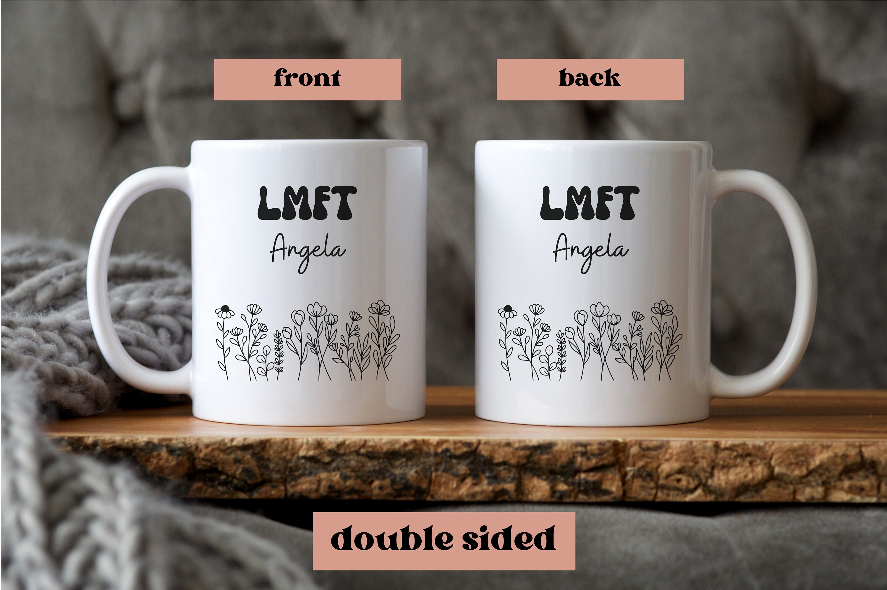 LMFT Mug, Custom Therapist Mug, Psychology Mug, Personalized ...